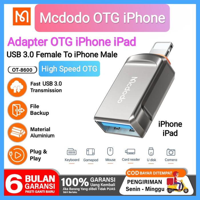 Jual Mcdodo OTG Lighting iPhone Ke USB 3.0 High Speed - Kota Tangerang ...