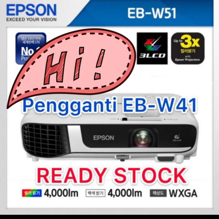 Jual PROJECTOR /PROYEKTOR EPSON EB W51 new 4000 ansi lumens - Jakarta Pusat - W&D Proyektor ...