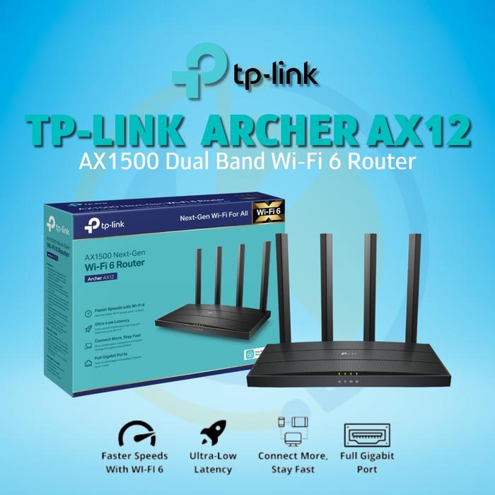 Promo TP-LINK AX1500 DUAL BAND WI-Fi 6 ROUTER ARCHER AX12 - Kab ...