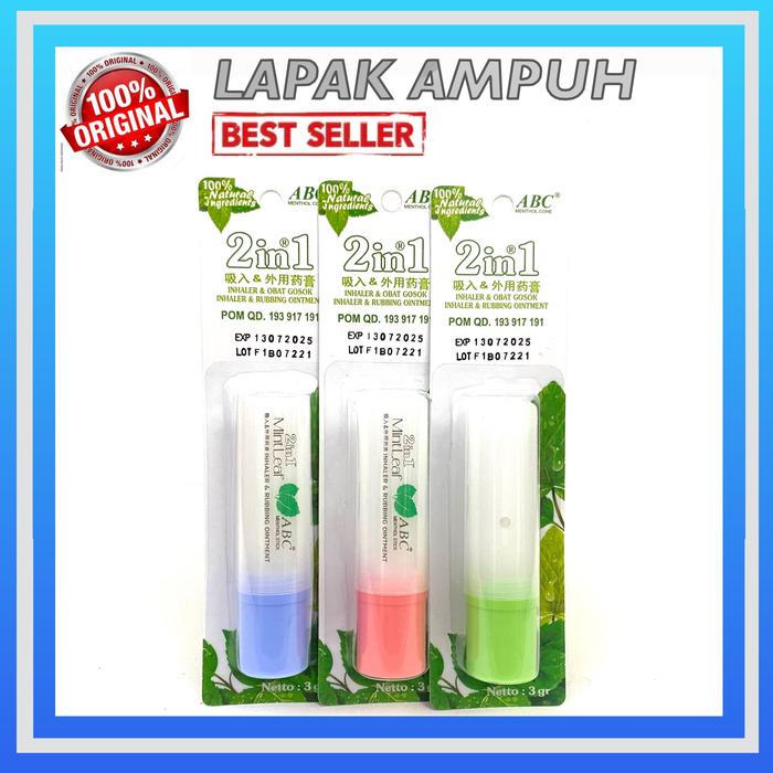 Jual ABC MENTHOL CONE 2 in 1 STICK INHALER & OBAT GOSOK 3 gr - Jakarta ...