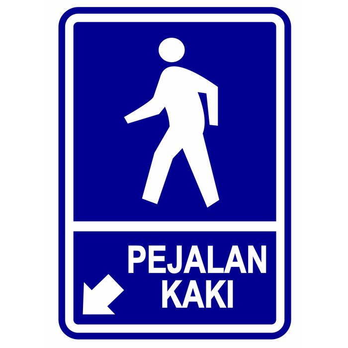 Jual SIGN PLAT PEJALAN KAKI UKURAN 60X40CM K3 RAMBU SAFETY RAMBU PLAT ...