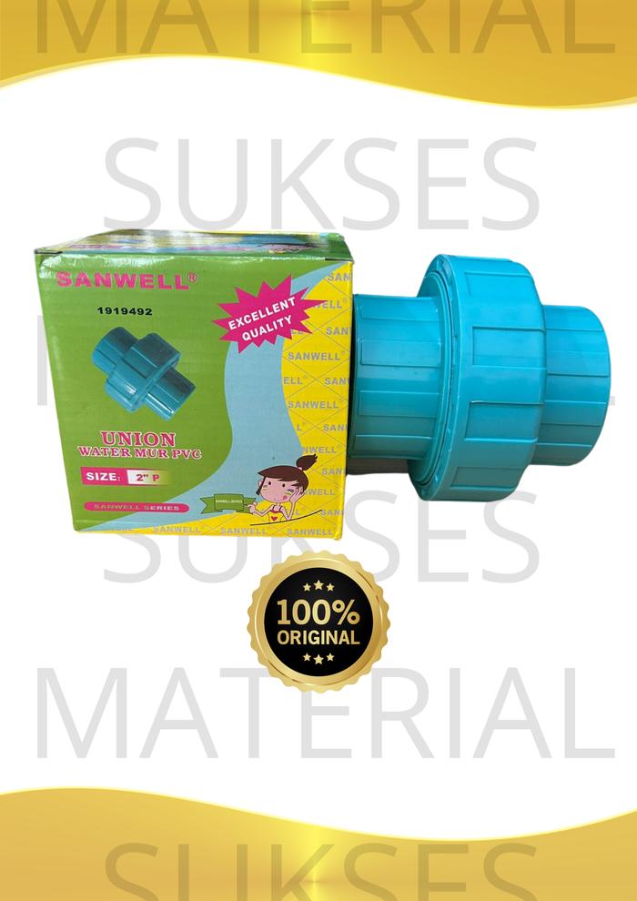 Jual WATERMUR PVC SANWELL 3/4" INCH / WATER MUR POMPA UNION FITTING ...