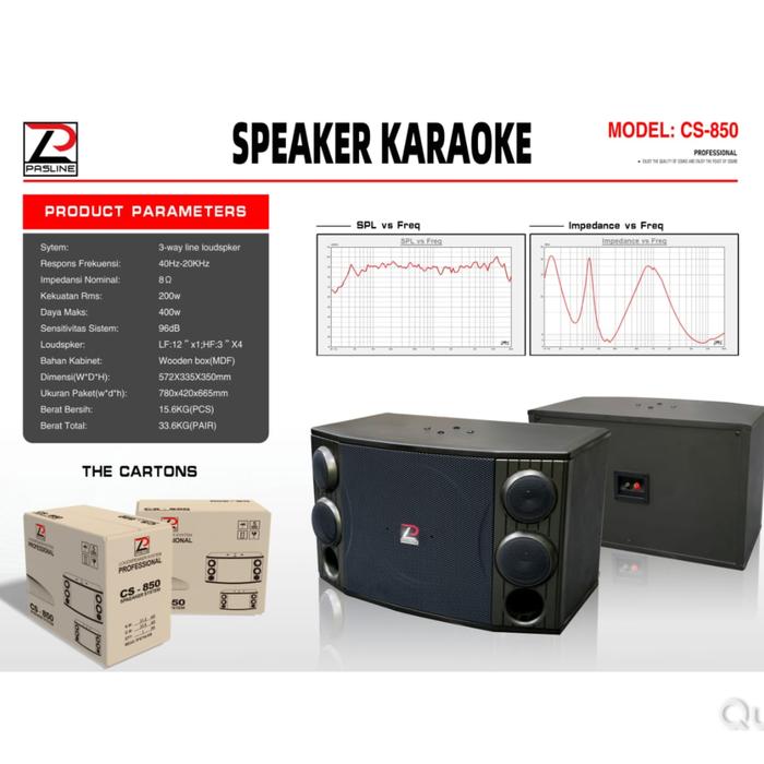 Jual SPEAKER KARAOKE PASLINE CS850 ORIGINAL CS 850 12 INCH - Jakarta Barat - aa musik | Tokopedia