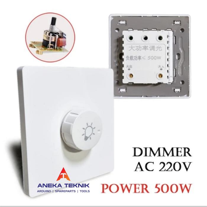 Jual Saklar Dimmer Tembok Lampu AC 220V 200 Watt - 500W - Jakarta Barat ...
