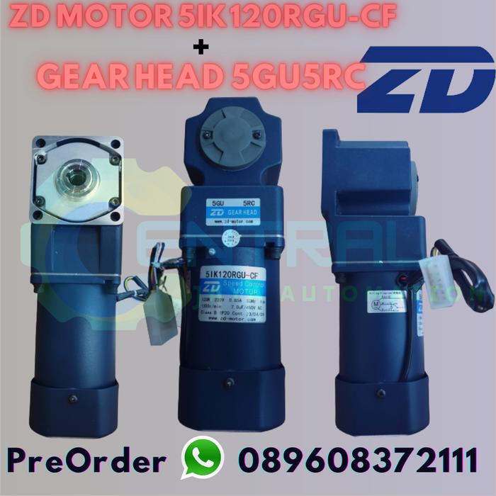 Jual ZD MOTOR 5IK120RGU-CF PLUS GEAR HEAD 5GU 5RC - Jakarta Utara ...