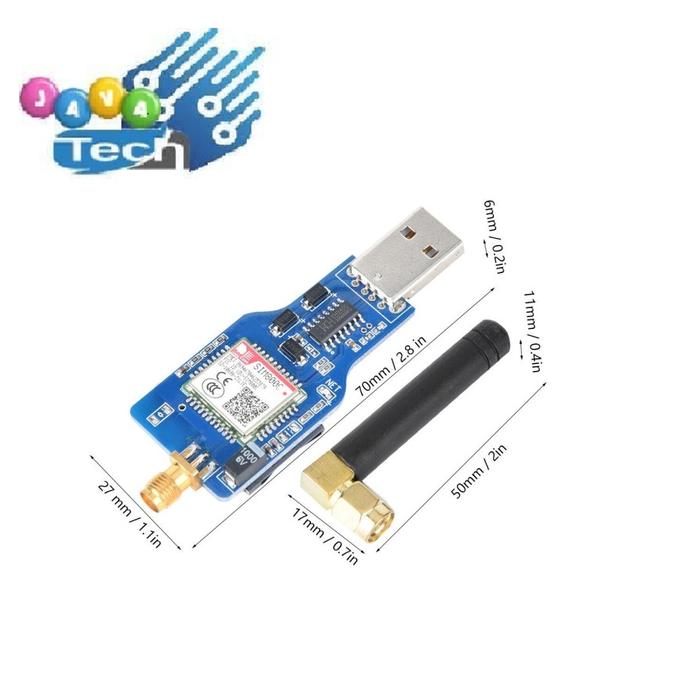 Jual SIM800C USB to GSM GPRS Bluetooth Serial Communication Module ...