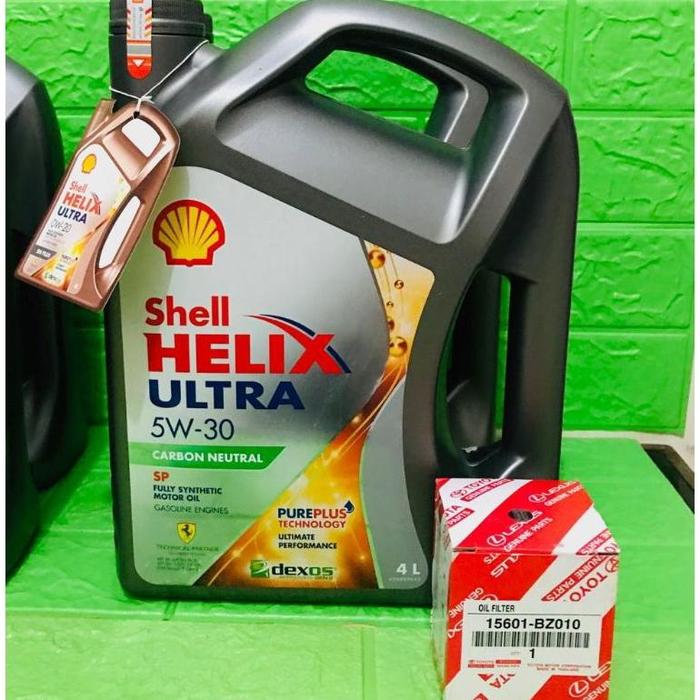 Jual Oli Shell Helix Ultra 5W 30 4Liter / Paket Filter Oli All New ...