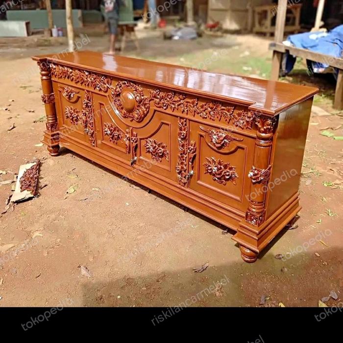 Jual Bufet Tv Meja Rak Tv Jati Ukir Nusantara Mebel Klasik Jepara - Kab. Jepara ...