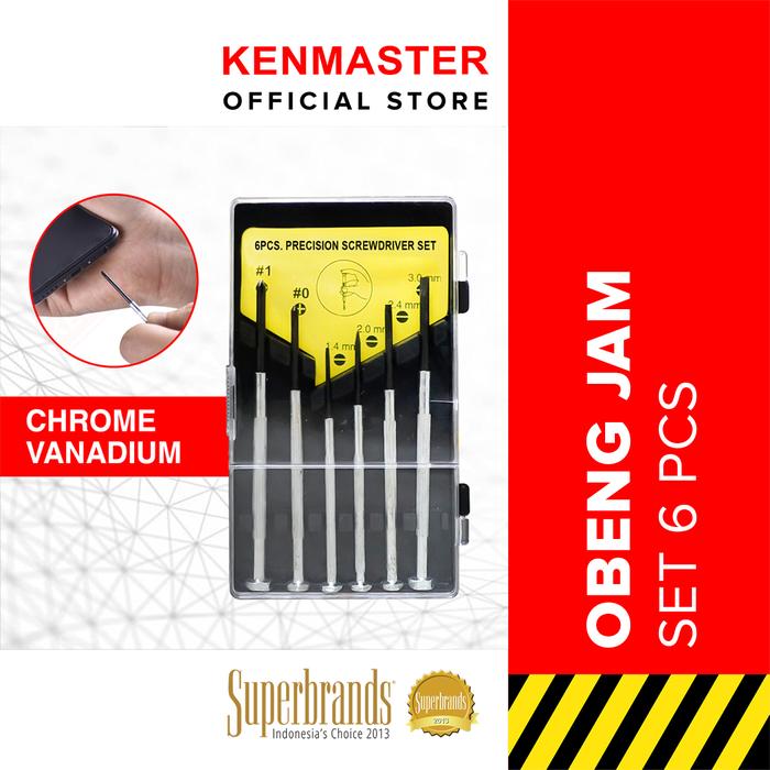 Promo Kenmaster Obeng Jam 6 Pcs / Set / Obeng Kacamata - OBNG031 ...
