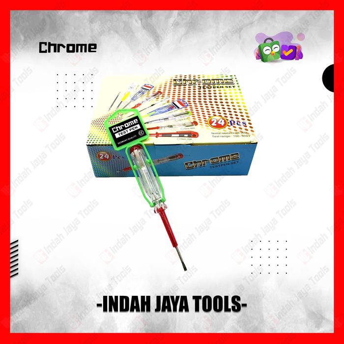 Jual MURAH Obeng Tespen MINUS Chrome - Test Pen Gantung Testpen Tes Pen ...