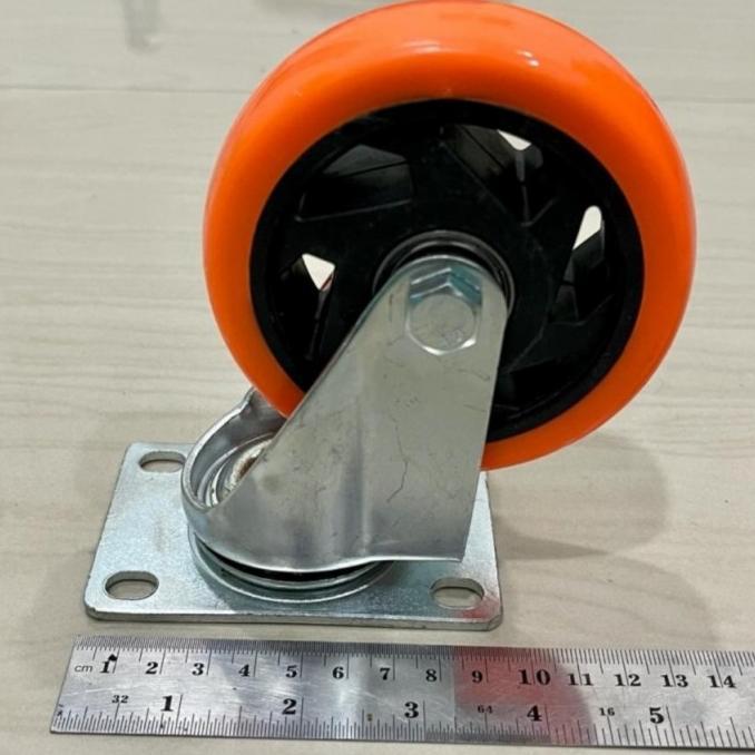 Jual READY roda trolley 4 inch hidup roda PU troli heavy duty - Kota ...