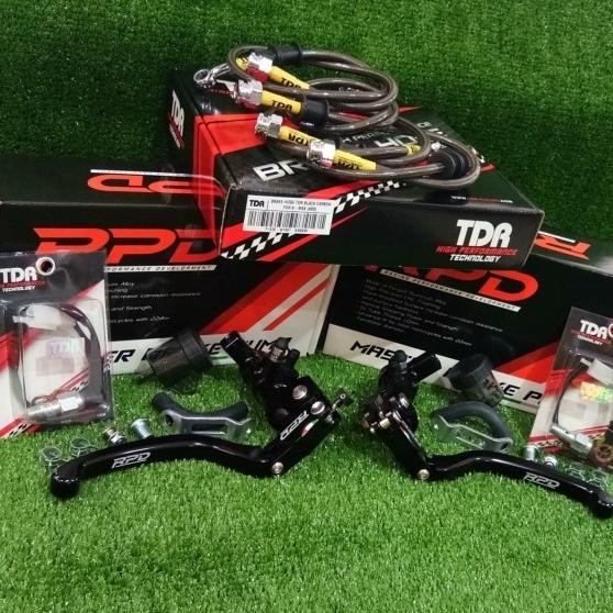 Jual PAKET Master Rem RPD dan Selang Rem TDR Black Carbon XMAX ABS ...