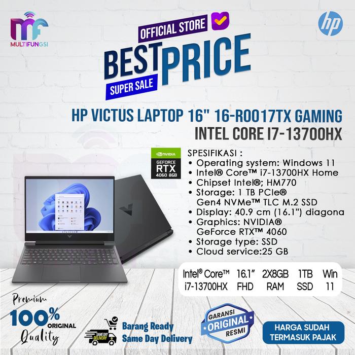 Promo HP Victus Laptop 16" 16-r0017TX Gaming Intel Core i7-13700HX ...