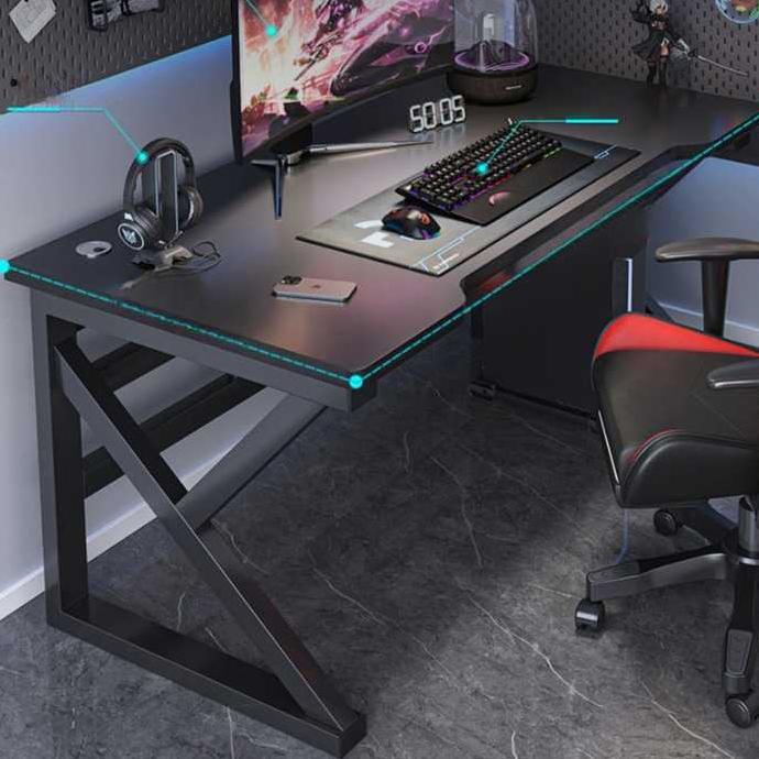 Jual New Meja Komputer Mdf 100 X 60 Cm Rangka Besi Desain K Gaming Di ...