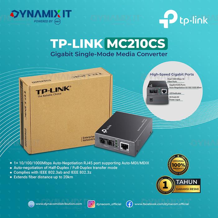 Jual TP-Link TL-MC210CS Gigabit Single-Mode Media Converter - Kota Surabaya - Dynamix IT | Tokopedia