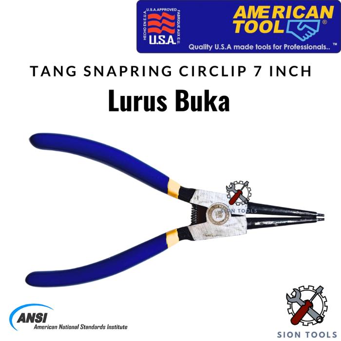Jual AMERICAN TOOL TANG SNAPRING PRO SERIES CIRCLIP PLIER 7 INCH BUKA ...