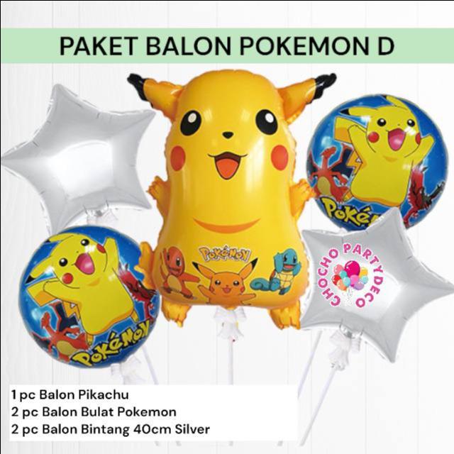 Jual Paket Balon POKEMON D / Dekorasi Ulang Tahun Pokemon Pikachu ...