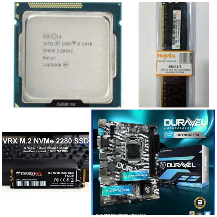 Jual Paket Processor Intel Core i5 LGA 1155 RAM DDR3 16gb SSD NVME ...