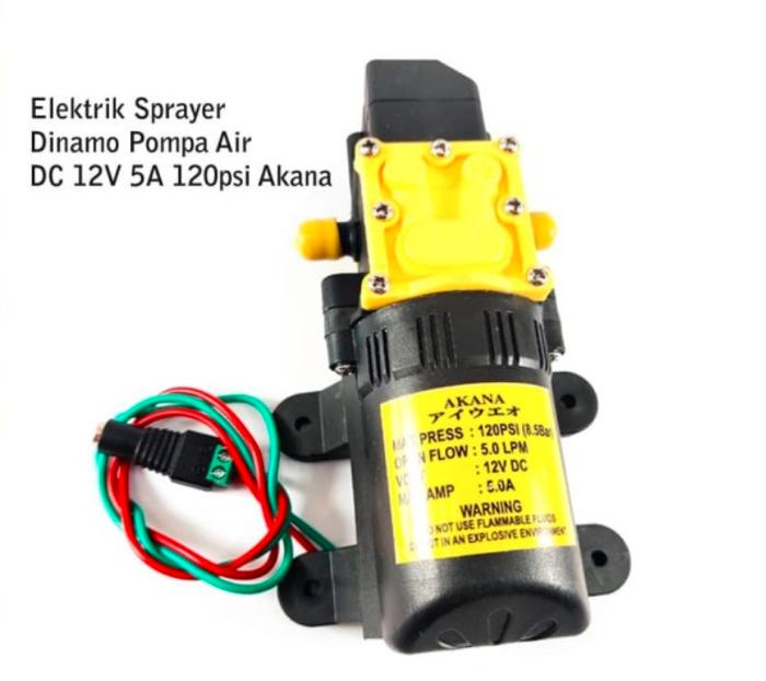 Jual Pompa Diafragma 12V DC Sprayer Elektrik High Pressure Pump 100 ...
