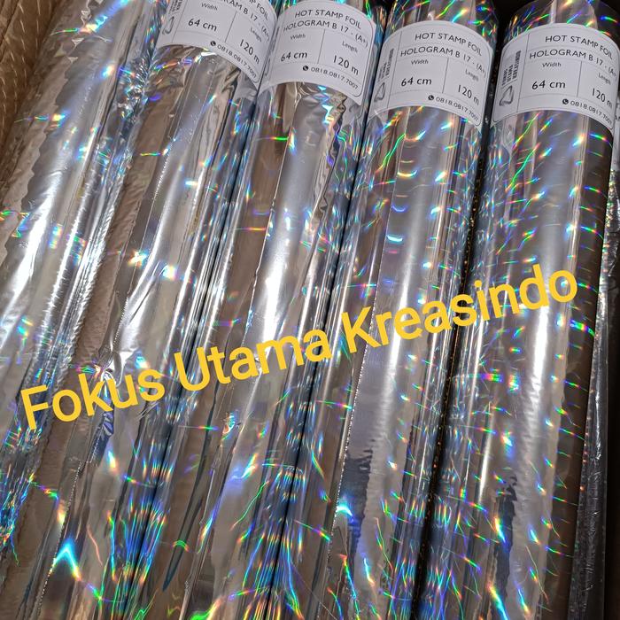 Jual Hot Print Poly Holographic B 17 foil emboss, kemasan, box ...