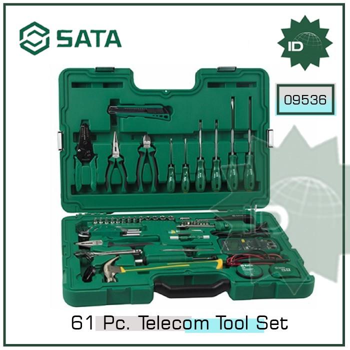 Jual TOOL KIT SET 09536 - 61Pc. TELECOM TOOL SET SATA - Jakarta Barat ...