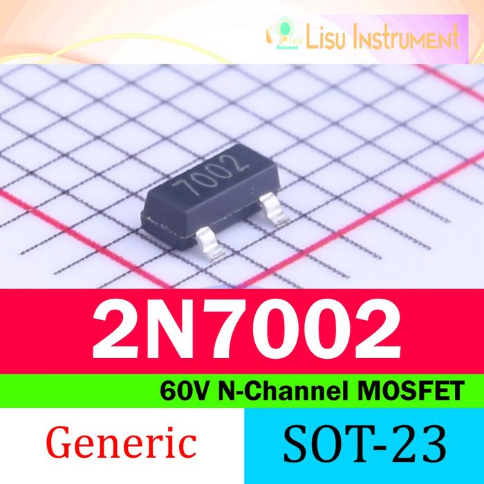Jual 2N7002 60V N-Channel MOSFET 7002 702 702K K7K tCM SOT-23 - Generic Biasa - Kota Depok ...