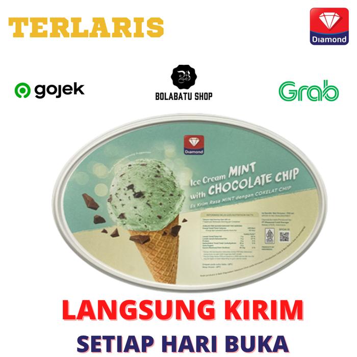 Promo Es Krim Diamond 700 mL Mint Chocochip Cokelat Mint Ice Cream Enak ...