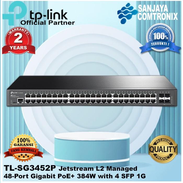 Jual TP-Link TL-SG3452P JetStream L2 48P Gigabit PoE+ 384W 4 SFP 1G ...