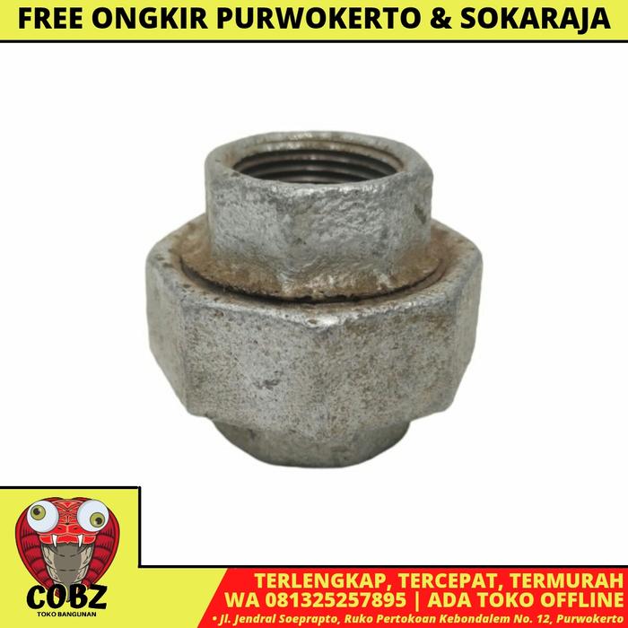 Jual 3/4 IN / G Water Mur Moor Drat Dalam Female Union Thread Besi ...