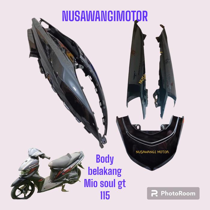 Jual Cover full set body belakang yamaha mio soul gt 115 lama. hitam ...