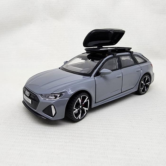Jual Diecast Mobil Audi Rs6 Avant Station Wagon + Roof Box 1:32 Light ...