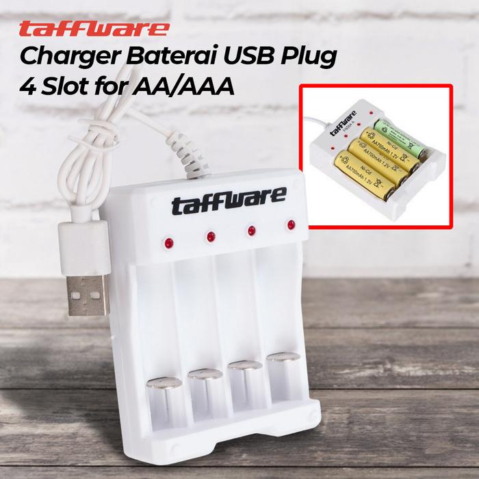 Jual Alat Cas USB Fast Charger Baterai Battery Batrai 4 slot AA AAA ...