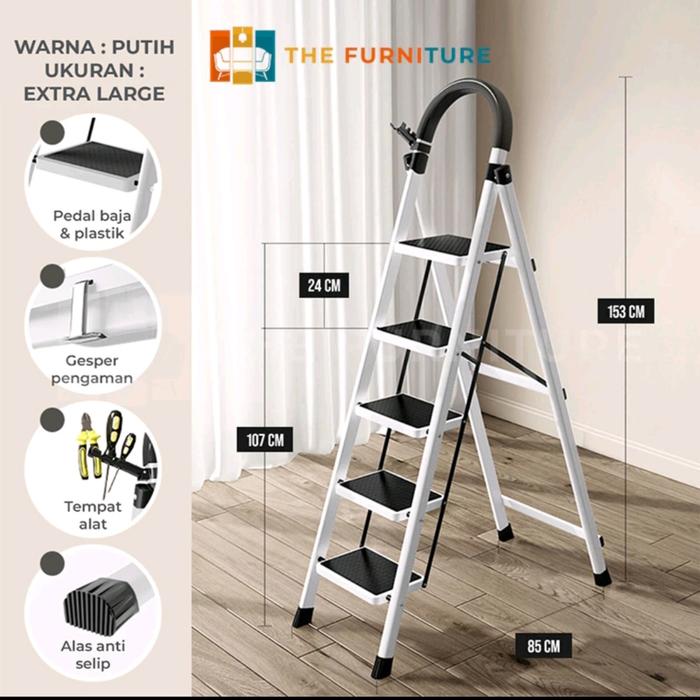 Jual Tangga Besi Lipat Rumah Putih 5 Susun Kokoh - Jakarta Timur - BEST ...