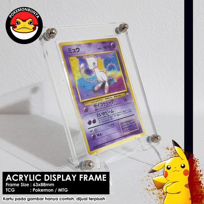 Jual Pokemon Bunta Acrylic Standing Display Frame TRANSPARENT Kartu TCG ...