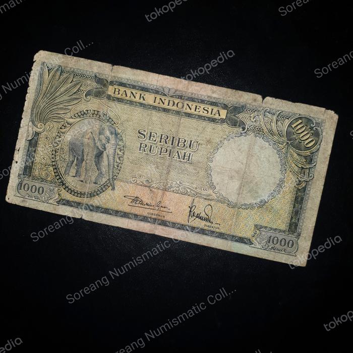 Jual Uang Kuno Seri Hewan Pecahan 1000 Rupiah Bergambar Gajah - Kab ...