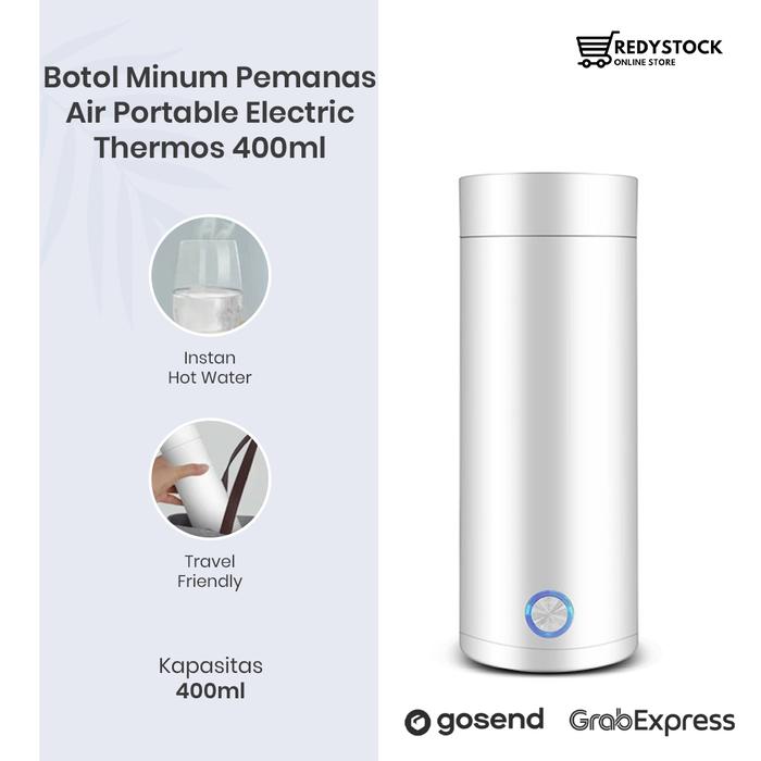 Jual Tumbler Botol Minum Pemanas Air Portable Electric Thermos 400ml HC ...