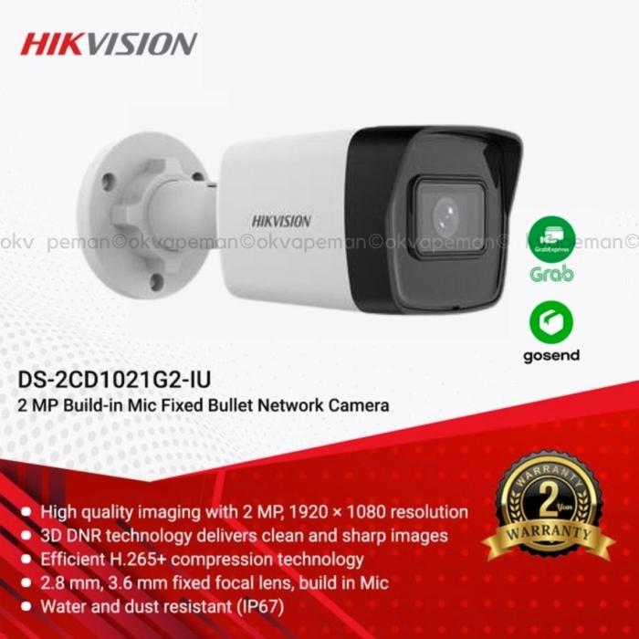 Jual HIKVISION IP CAMERA 2MP ACCUSENSE LITE BUILD IN MIC DS-2CD1021G2 ...