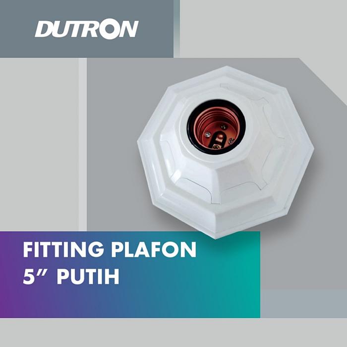 Jual DUTRON Fitting Lampu Plafon Bulat Fiting Piting Oval 5 inch E27 ...