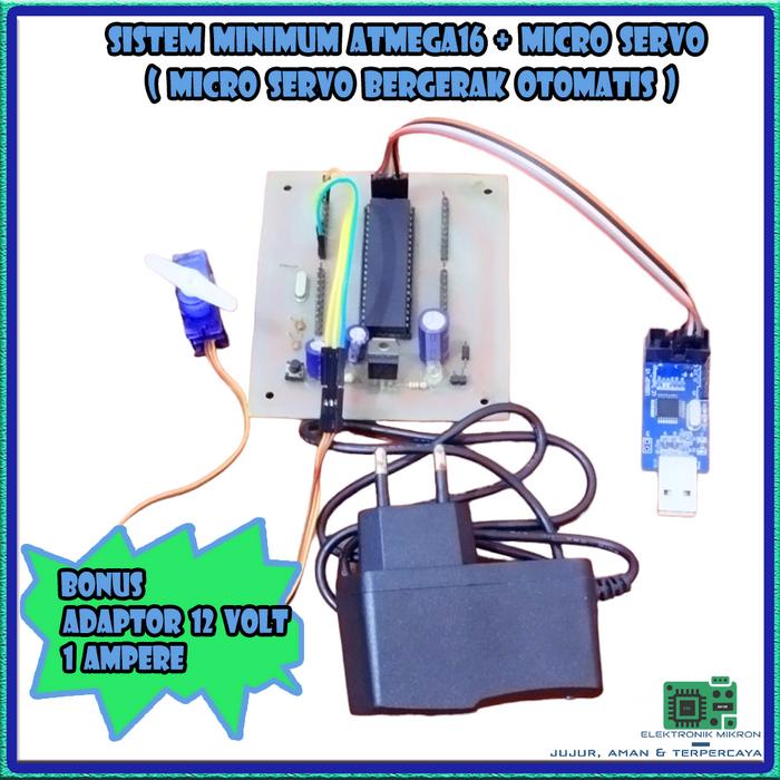 Jual Sistem minimum atmega16 + Micro servo ( servo bergerak otomatis ...