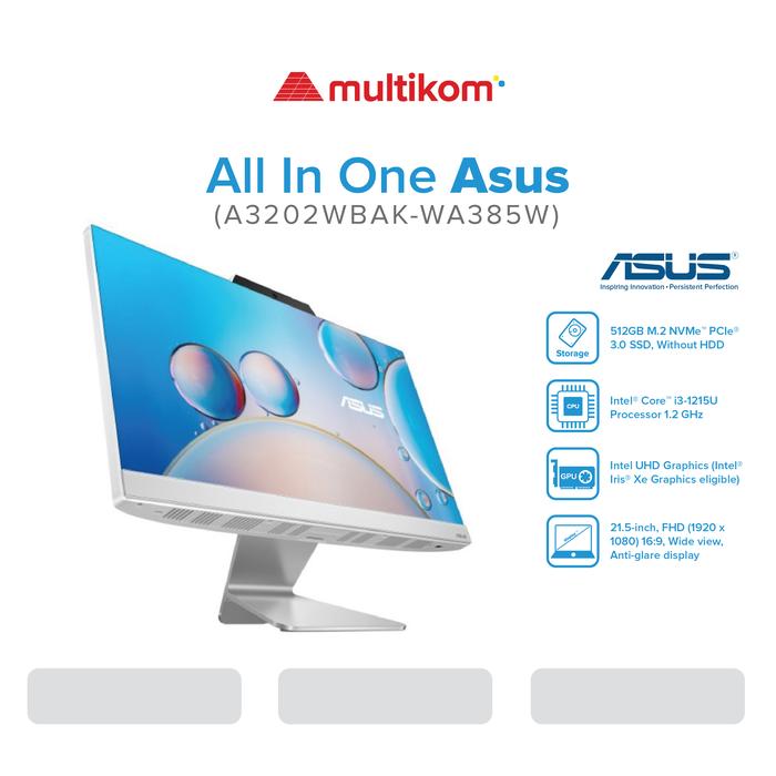 Promo PC AIO Asus A3202WBAK-WA385W i3-1215U 8GB 512SSD FHD W11 OHS ...
