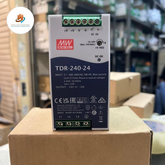 Jual Power Supply TDR-240-24 3Phase 24V DC Meanwell Original - Jakarta Pusat - King Jaya ...
