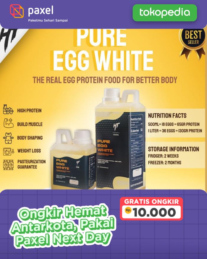 Promo [PROTEIN]Pure Egg White Cairan Putih Telur Pasteurisasi Premium ...