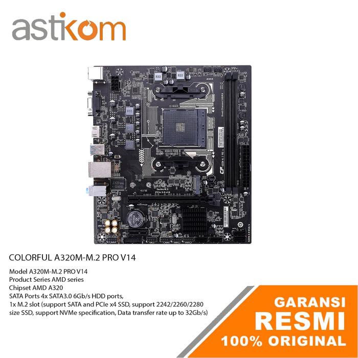 Jual Motherboard Colorful A320m M.2 Pro V14 M.2 Nvme Am4 Di Seller ...