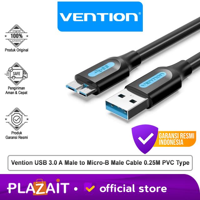 Jual Vention COP Kabel Data USB 3.0 A Male to Micro-B Male Cable 0.25M ...