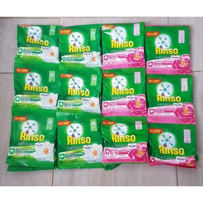 Jual Deterjen Rinso bubuk Anti Noda Sachet (harga per renceng isi 6 ...