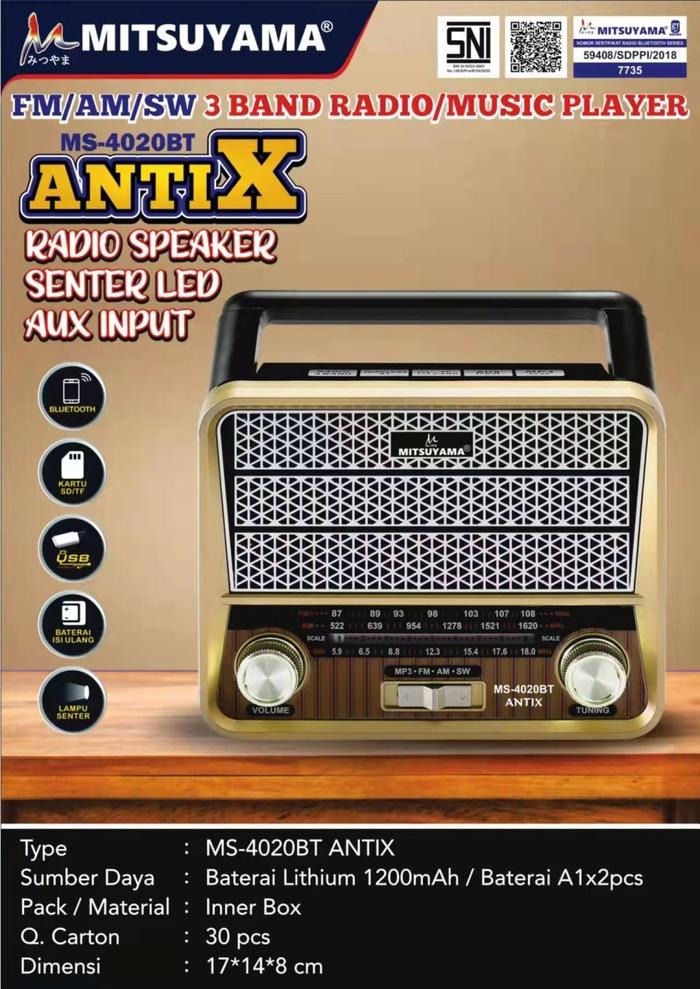 Jual Radio Jadul / Radio Klasik Fm / Am Portable Senter Led + Usb + Aux ...