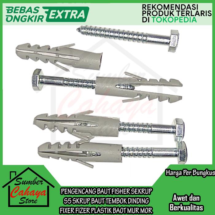 Jual PENGENCANG BAUT FISHER SEKRUP S5 SKRUP BAUT TEMBOK DINDING FIXER FIZER - Kota Palembang ...