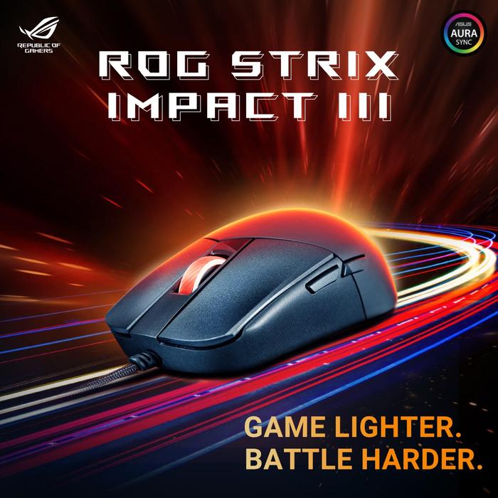 Promo MOUSE ASUS ROG STRIX IMPACT III | Wired RGB Gaming Mouse P518 ...