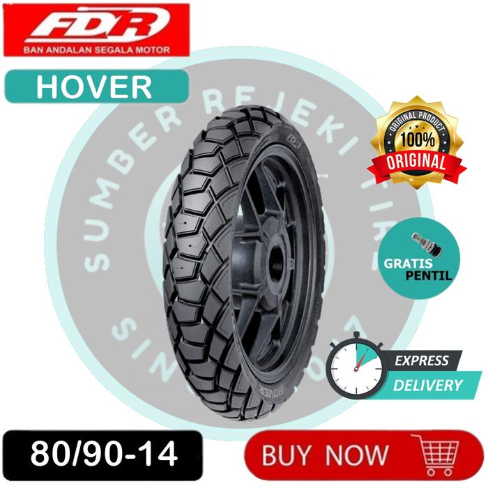 Jual Ban Motor FDR HOVER 80/90-14 Tubeless Dual Purpose Ban Motor Matic ...
