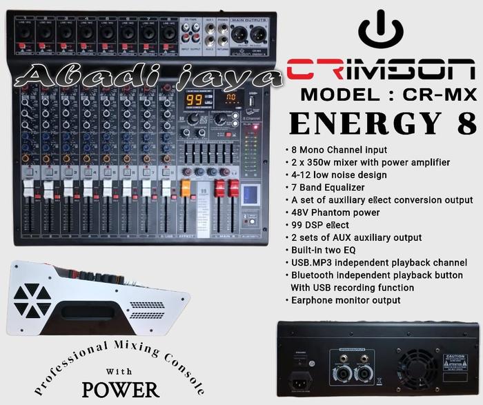 Jual power mixer crimson cr mx energy 8 700watt 8 channel original - Jakarta Barat ...